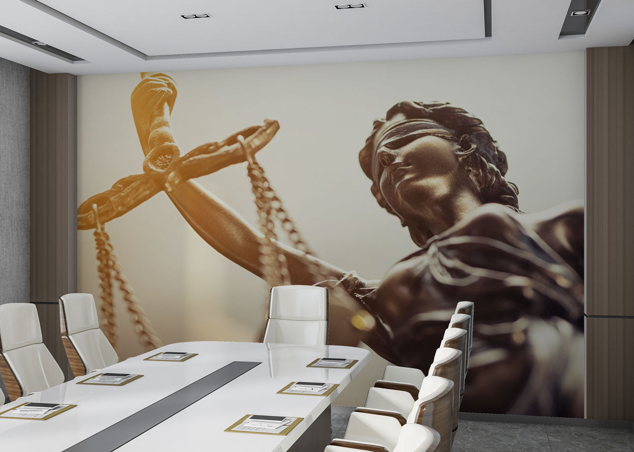 Statue of Justice Wall Mural Wallpaper