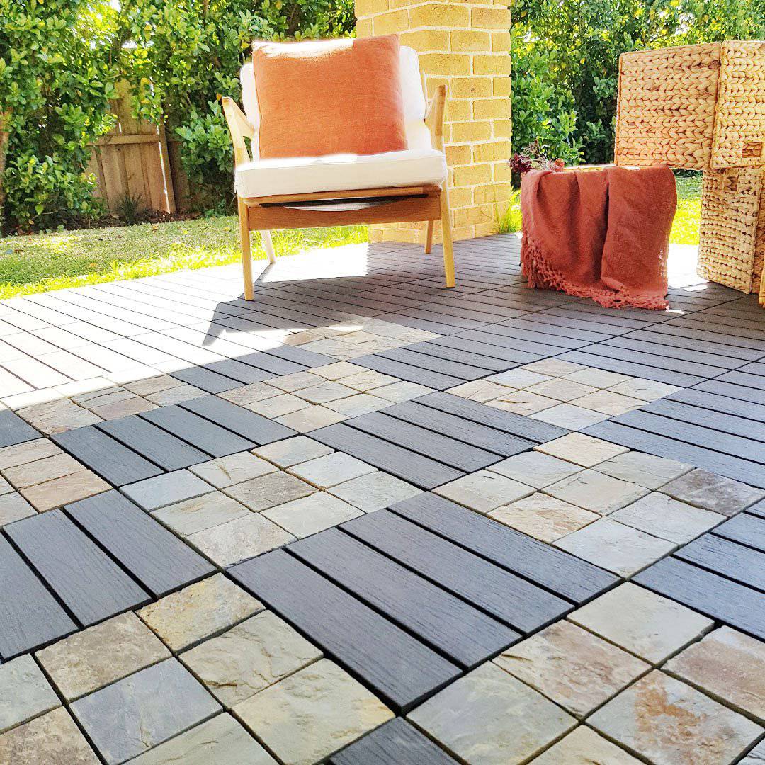 Monet Mosaic Granite Stone interlocking Decking Tiles